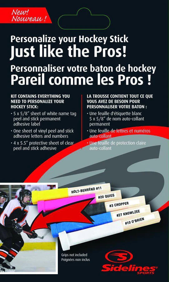 Sidelines Hockey Stick Labels – mySKATE Proshop